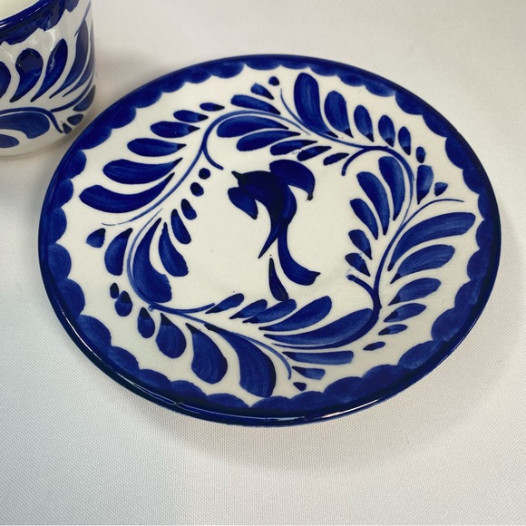 Anfora | Dining | Vintage Mexico Anfora Puebla Blue Cup Saucer Set ...